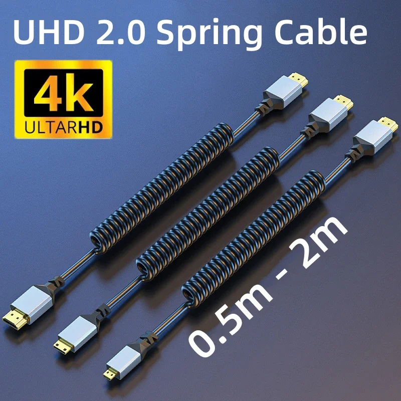 4K-HD2-0-Standard-To-Mini-HD-Micro-HD-Coiled-Extension-Spring-Flexible ...