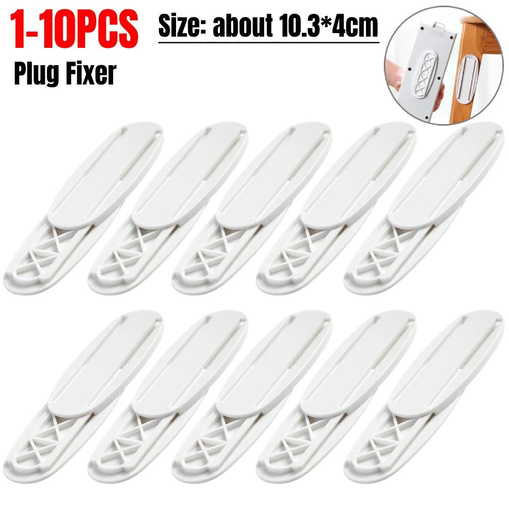 Fixateur de prise de bureau auto-adhésif, 1-10 pièces, organisateur de câbles, support de barre ...