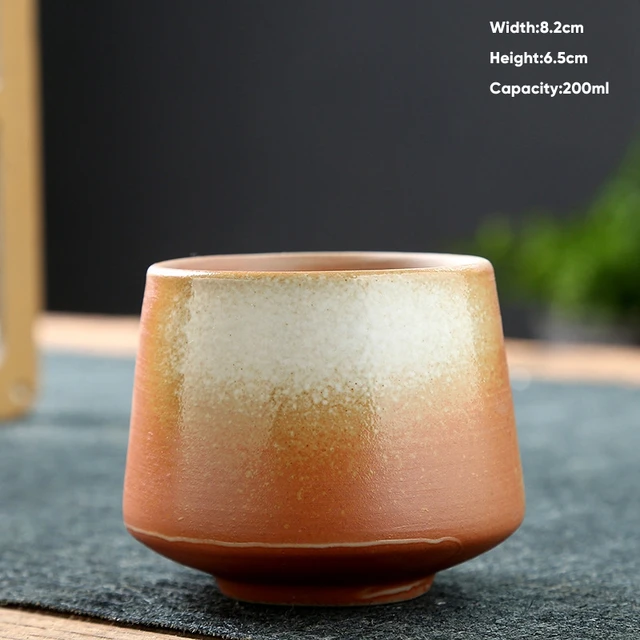 1pcs Retro Japanese Style Ceramic Coffee Cup Coarse Ceramic Water Cups ...