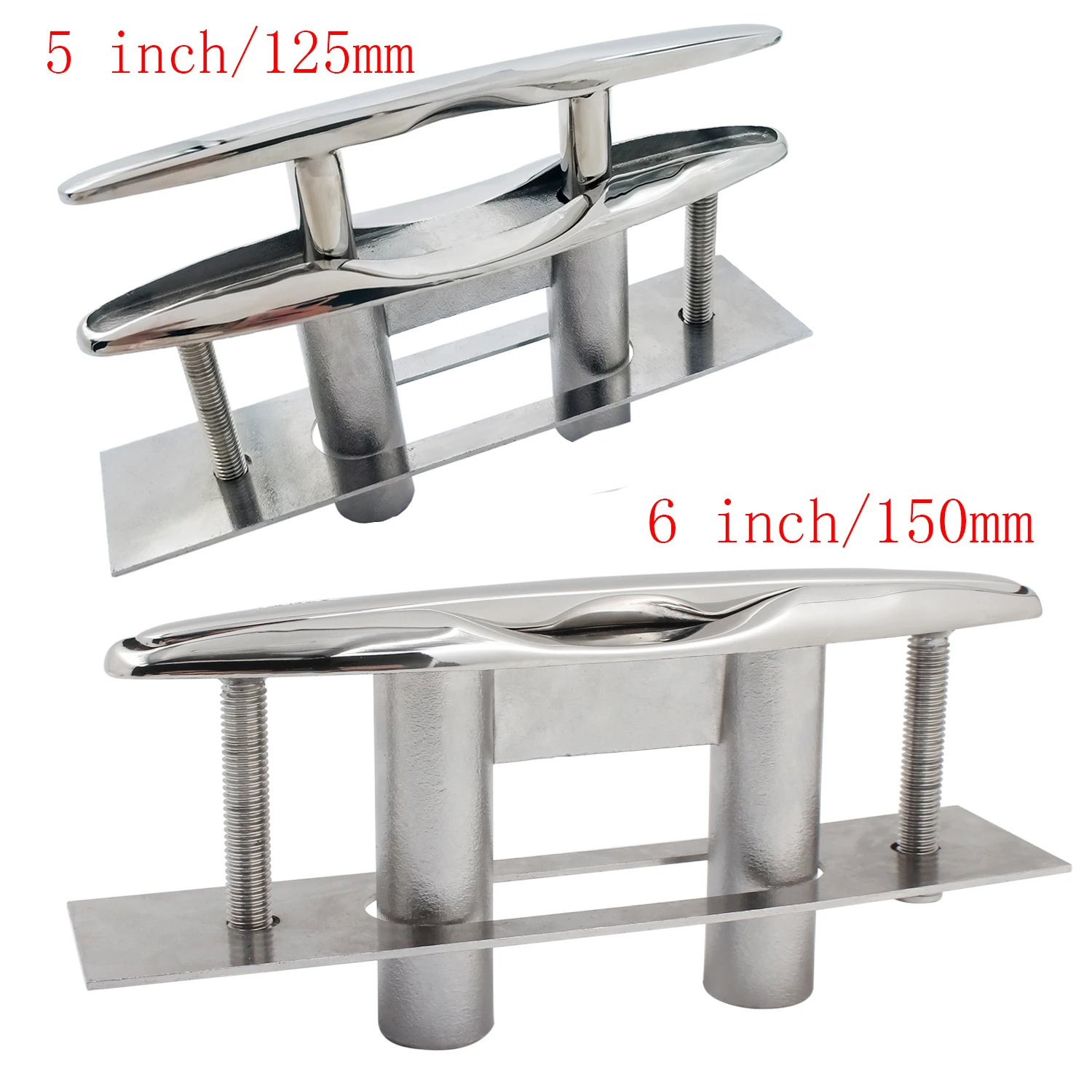 Boat Pull Up Flush Mount Dock Cleat Marine Docking Stainless Steel 316 ...