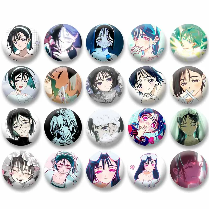 Cartoon Cute Girl Sua Soft Button Pins Anime Alien Stage Coin Brooches ...