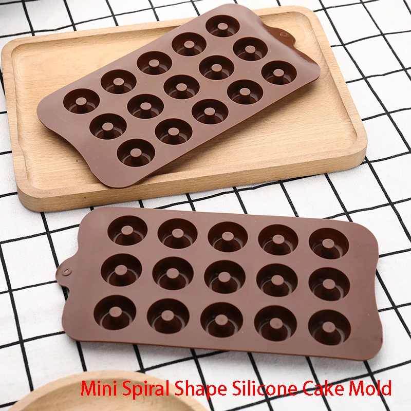 3D Silicone Mini Donut Pan 15 Cavity Doughnut Baking Mold Tray ...