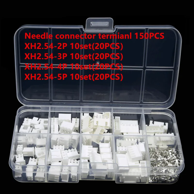 230pcs-XH2-54-2p-3p-4p-5-pin-2-54mm-Pitch-Terminal-Kit-Housing-Pin ...