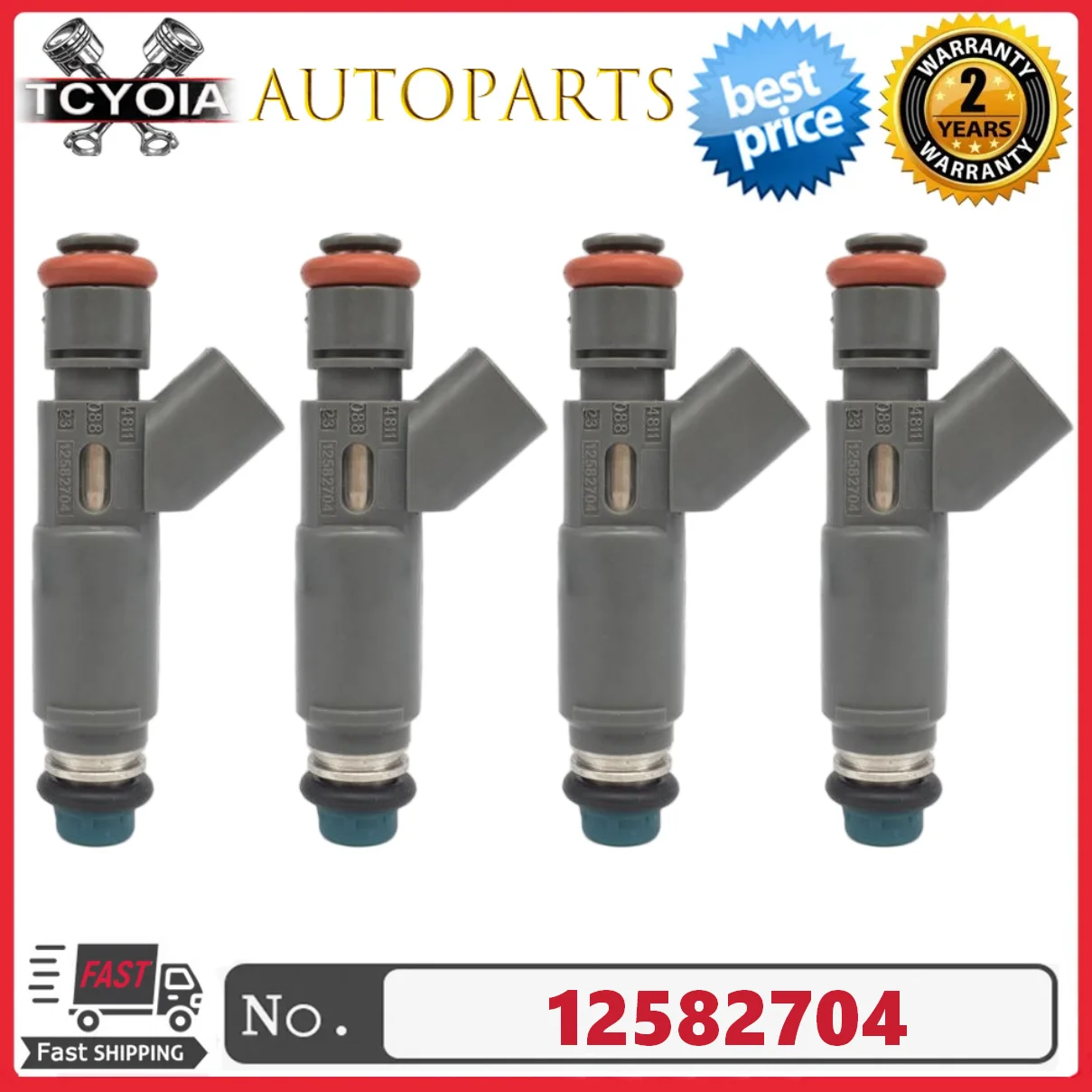 4pcs 12582704 FJ718 12606110 2172291 Fuel Injector For CHEVROLET ...