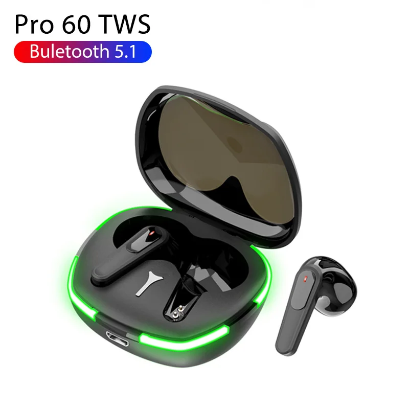 Auriculares TWS Pro60 Fone, inalámbricos por Bluetooth 5,1, auriculares deportivos de alta ...