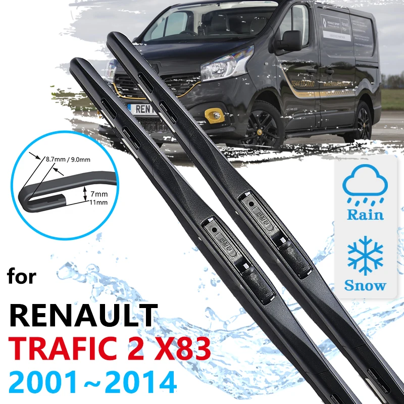 Car Front Wiper Blades For Renault Trafic 2 X83 Nissan Primastar Opel ...