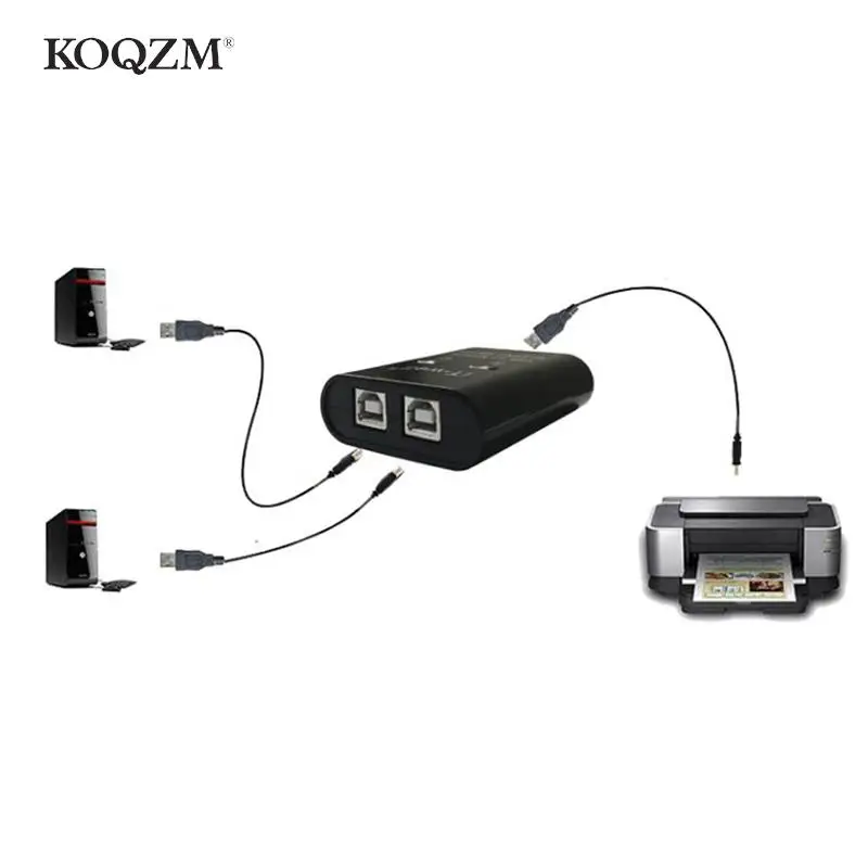 USB-Printer-Sharing-Device-2-em-1-Out-2-Port-Manual-Kvm-Switching ...