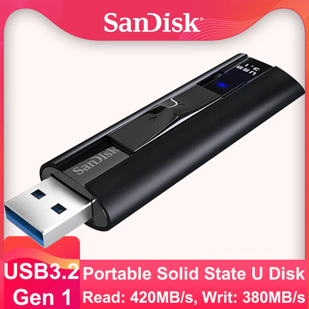 Sandisk Solid State Flash Drive 1Tb USB3.2 Gen 1 512Gb Draagbare Ssd ...