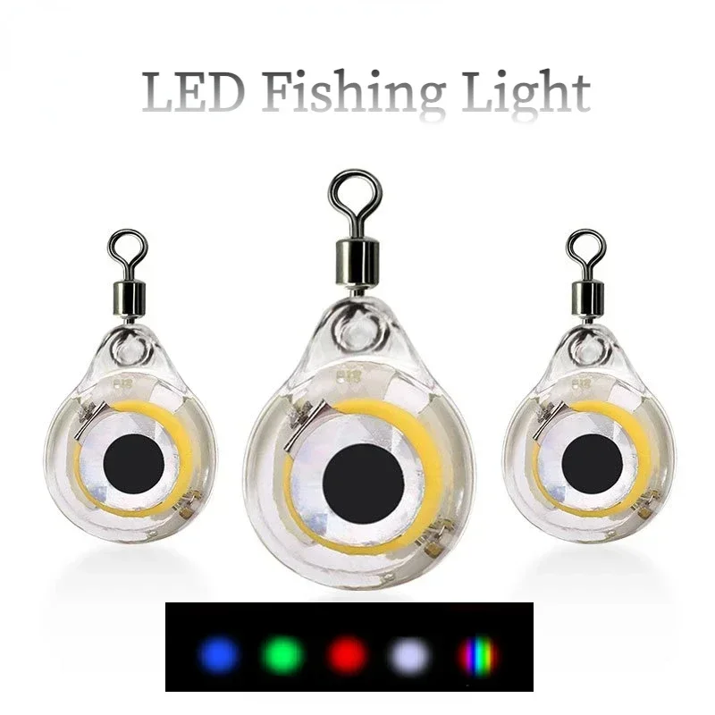 Mini Fishing Lure Light LED Deep Drop Underwater Eye Shape Fishing ...