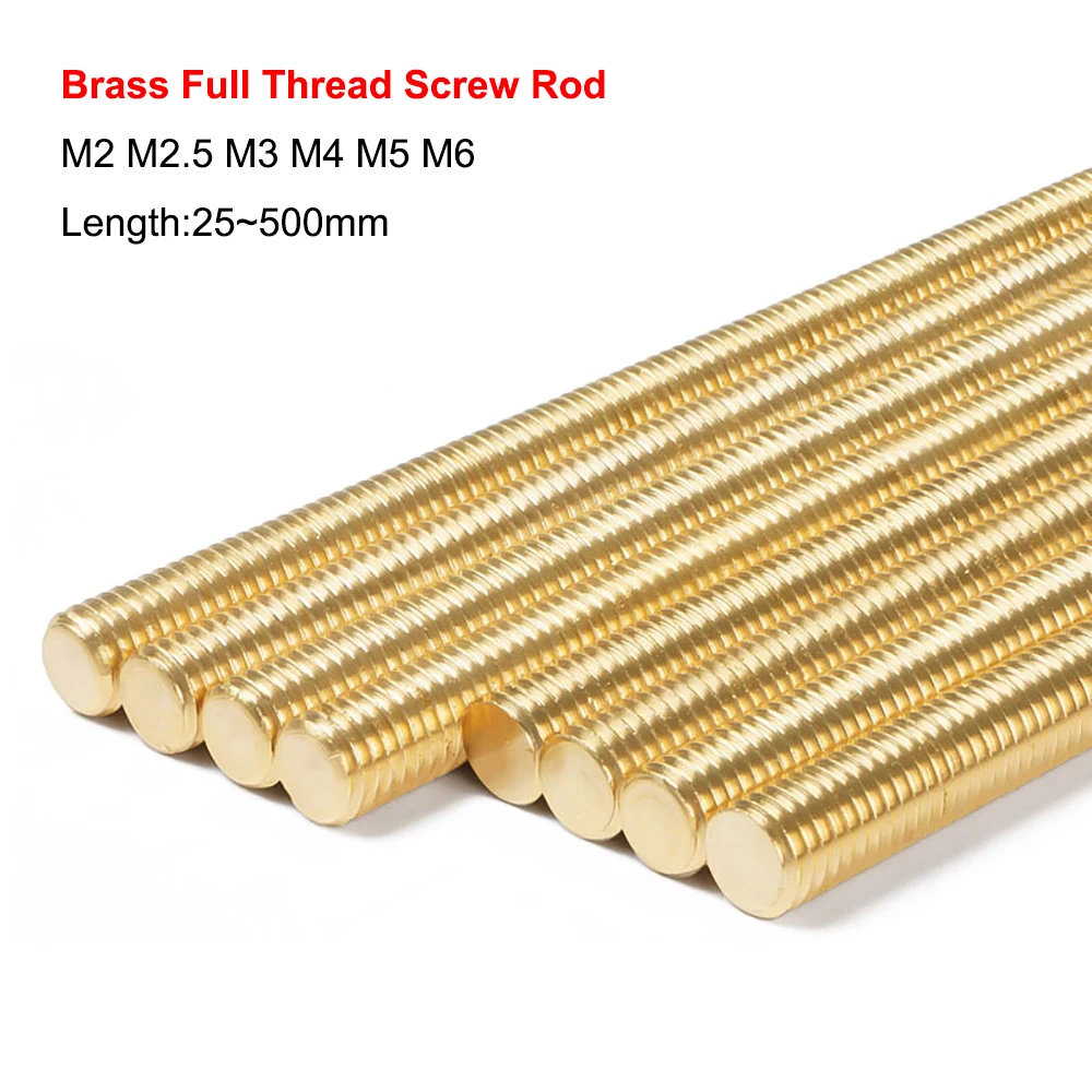 Brass-Full-Thread-Screw-Stud-Bar-Brass-Threaded-Tooth-Strip-Threaded ...