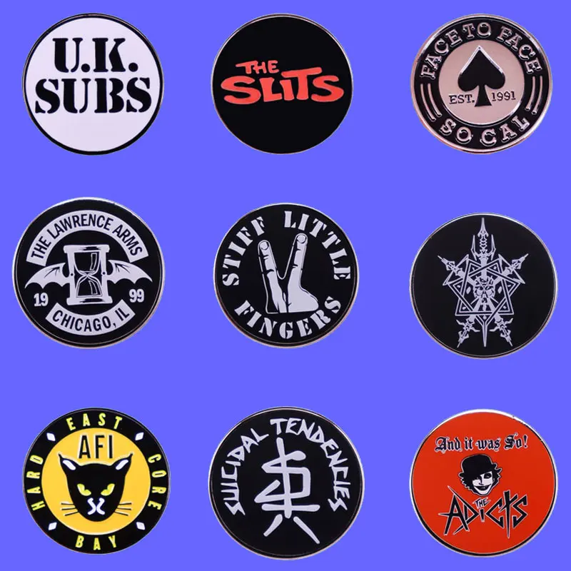 Rap-rock-Band-Logo-Pin-Various-Music-Album-Badges-Denim-Jacket-Backpack ...