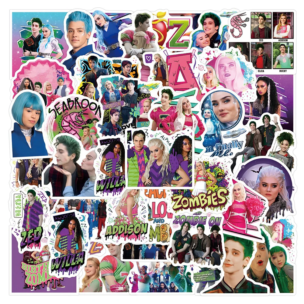 10/30/50pcs Funny Movie Z-O-M-B-I-E-S Stickers DIY Laptop Motorcycle ...