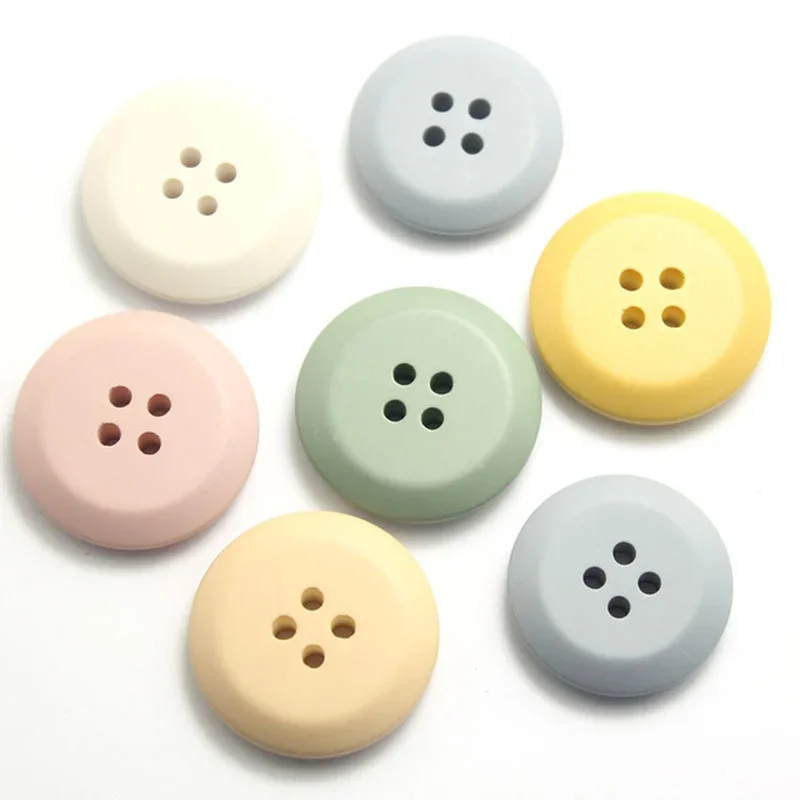 10PCS-4-Holes-Button-Double-sided-Inverted-Edge-Plane-Resin-Spray ...