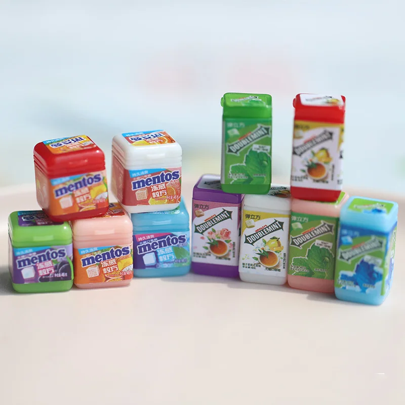 Miniature Dollhouse Supermarket Chewing Gum Snack Mini Pretend Food for ...