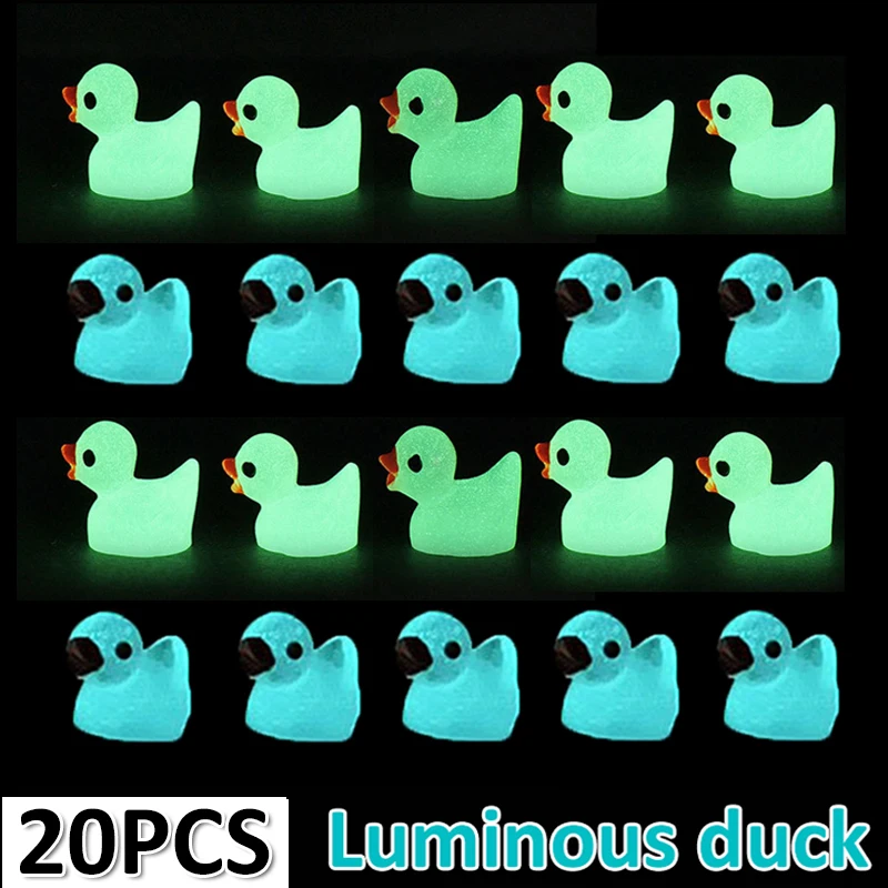 Mini Resin Duck Tiny Duck Luminous | Luminous Resin Miniature | Mini ...