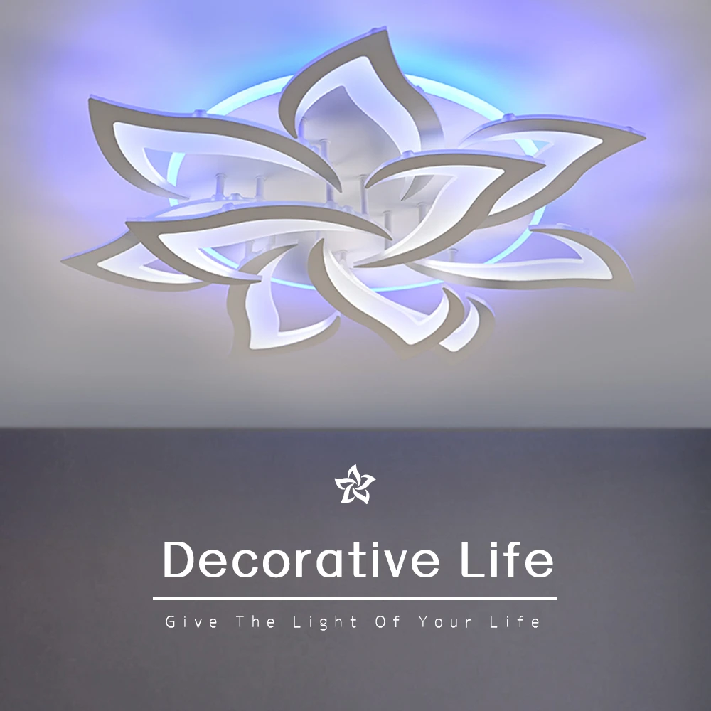 Ceiling Lamps Backlight Individual Control Chandeliers For Dining Room ...