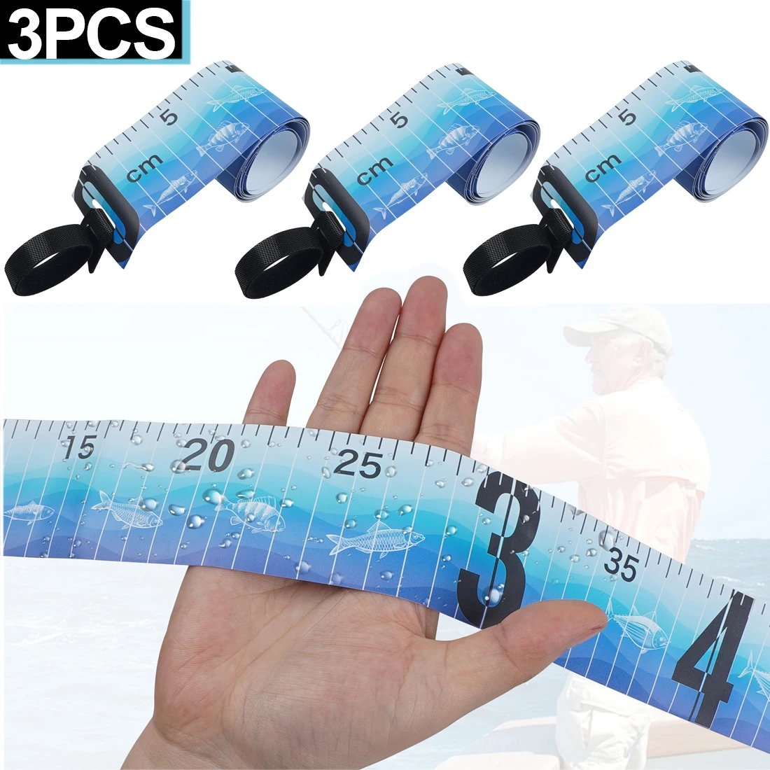3Pcs-Waterproof-fishing-rulers-measure-90cm-Portable-Measuring-Fish ...