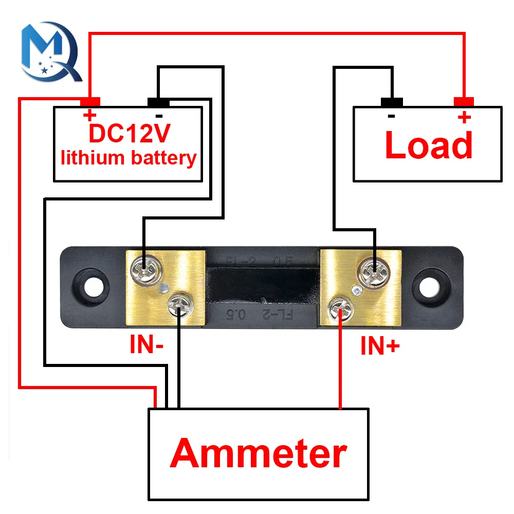 External Shunt Fl-2 50a 75mv Current Meter Shunt Resister For Digital ...