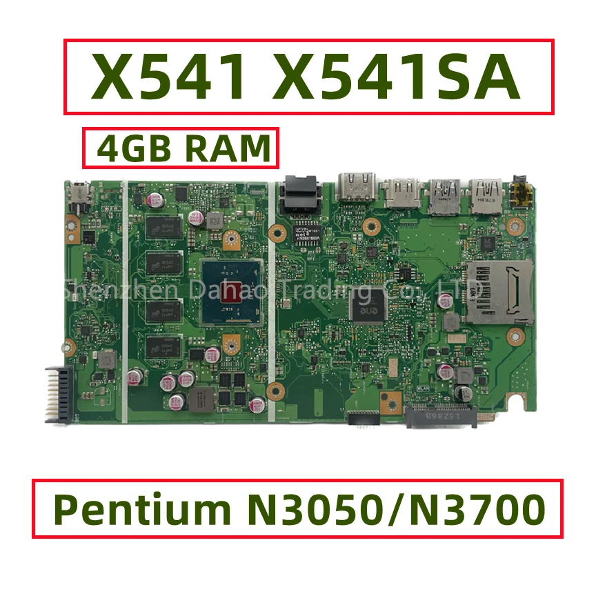 For ASUS X541 X541SA Laptop Motherboard With Pentium N3050 N3700 CPU ...