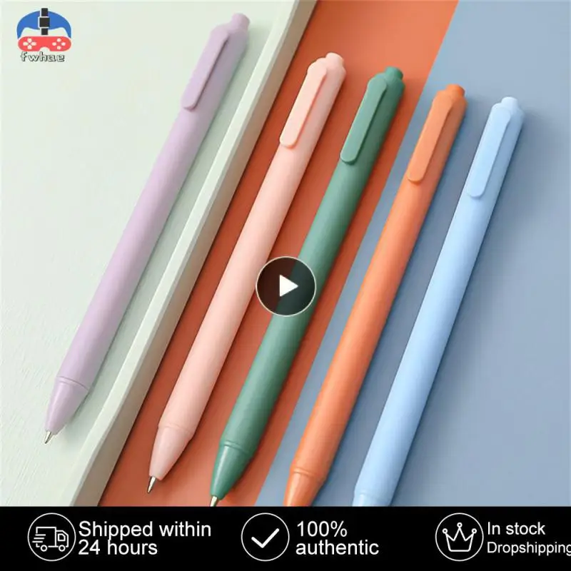 0-5mm-Morandi-Macaron-Press-Gel-Pen-Writing-Pen-Signature-Black-Ink ...