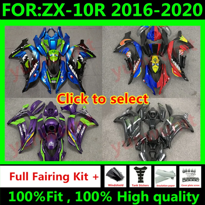 Motorcycle Injection Mold Fairings Kit For Ninja Zx-10r 2016 2017 2018 ...