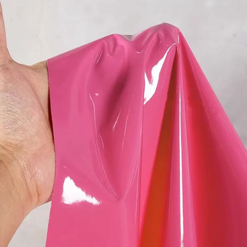 Good Super Bright Pink Rose Red Faux Leather Fabric Shiny Reflective ...