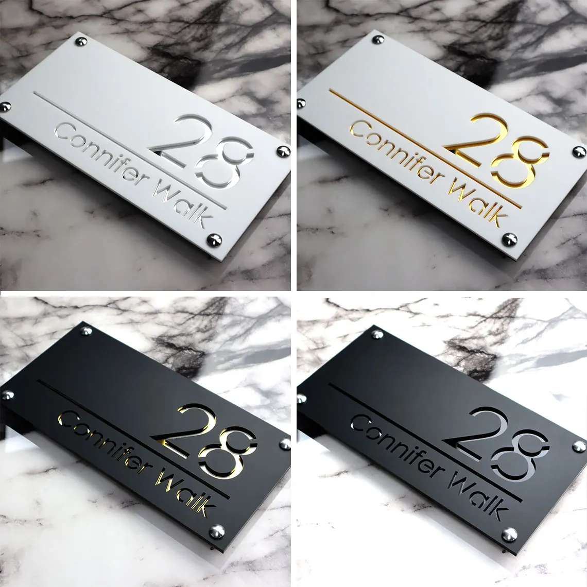 Gepersonaliseerd-Exterieur-Huisnummerbord-3d-Acryl-Snijplaat-Aangepast ...