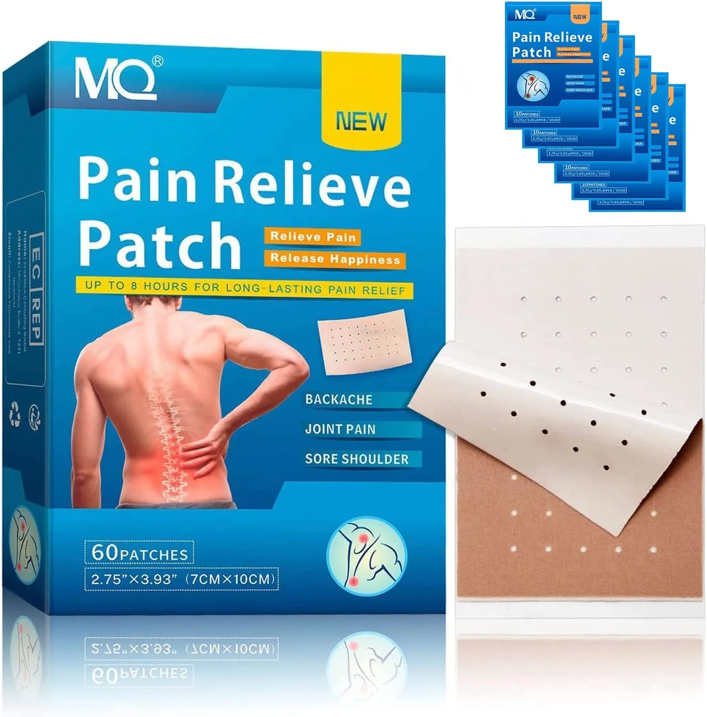 60Pcs-Pain-Relief-Patches-Arthritis-Herbal-Heat-Patches-for-Back-Knee ...