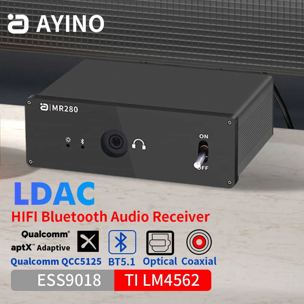 Hi-Res DAC Bluetooth 5.1 Audio Receiver LDAC aptX HD adaptive Lossless ...