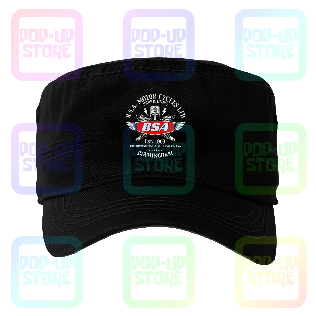 Bsa Vintage Motorcycles Birmingham Motorbike Military Hats Flat Top ...