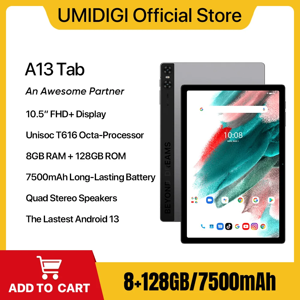 UMIDIGI-tableta-inteligente-A13-dispositivo-con-Android-13-128GB-8GB ...