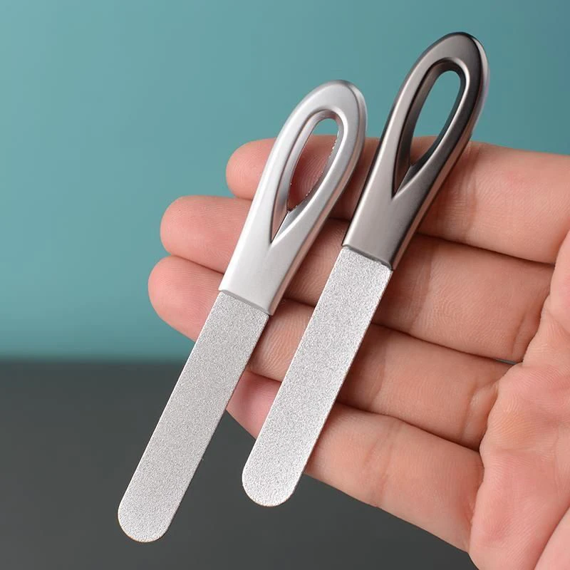 Stainless Steel Nail Files Double Sided Nail Files Anti-slip Handle ...