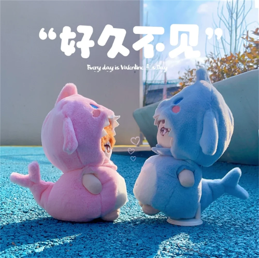 Cossmile-traje Original hecho a mano de tiburón azul y rosa, ropa de ...