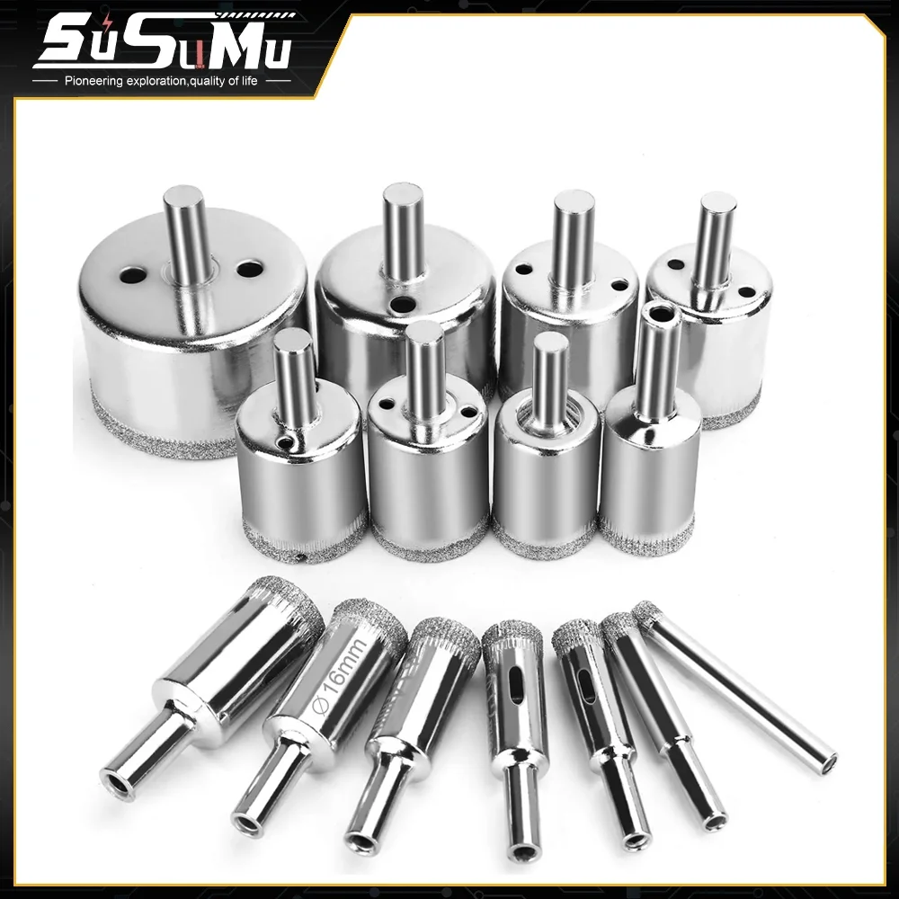 10-15pcs-3-50mm-Diamond-Coated-Hss-Drill-Bit-Set-Tile-Marble-Glass ...