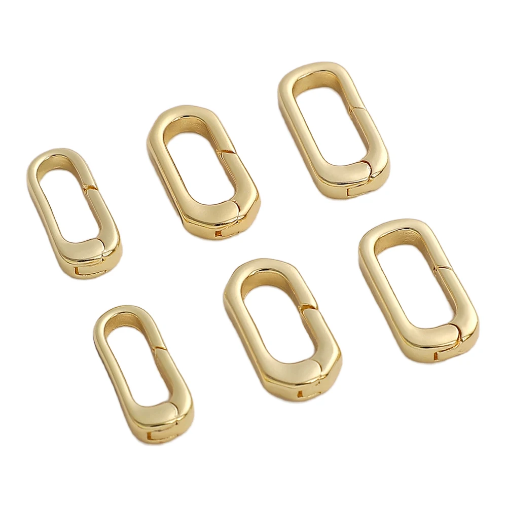 1Pcs Long Oval Shape Snap Hook Spring Clasp Lock Ring Buckle Connector ...