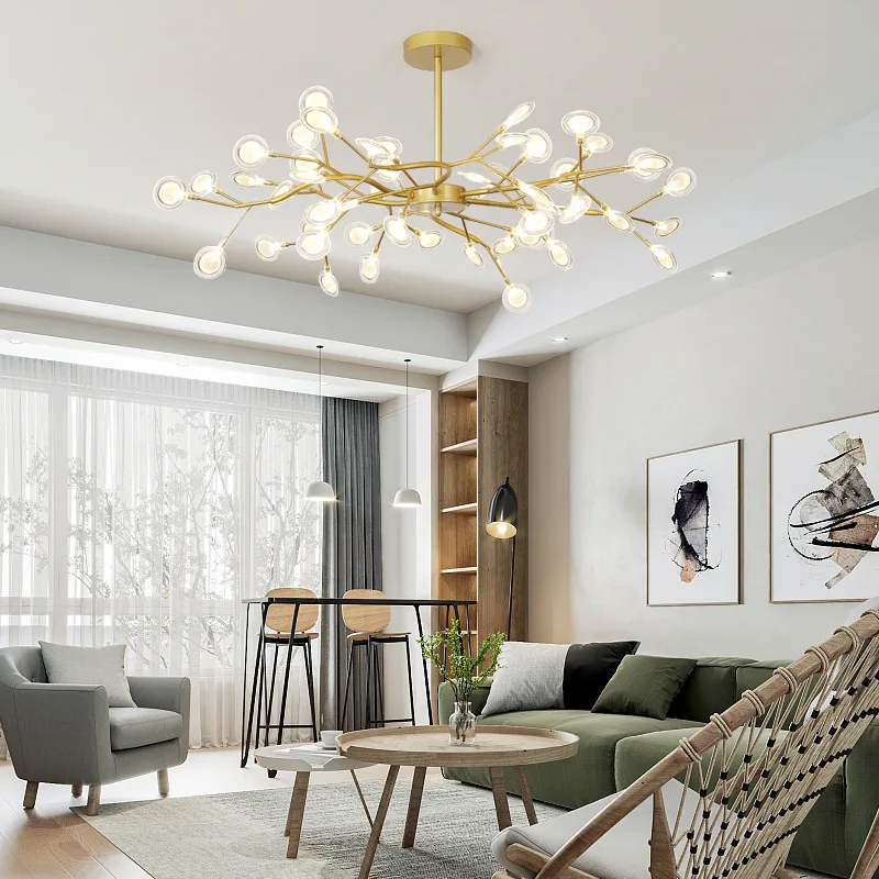 Modern Firefly Suspension Chandelier Ceiling Pendant Light For Living ...