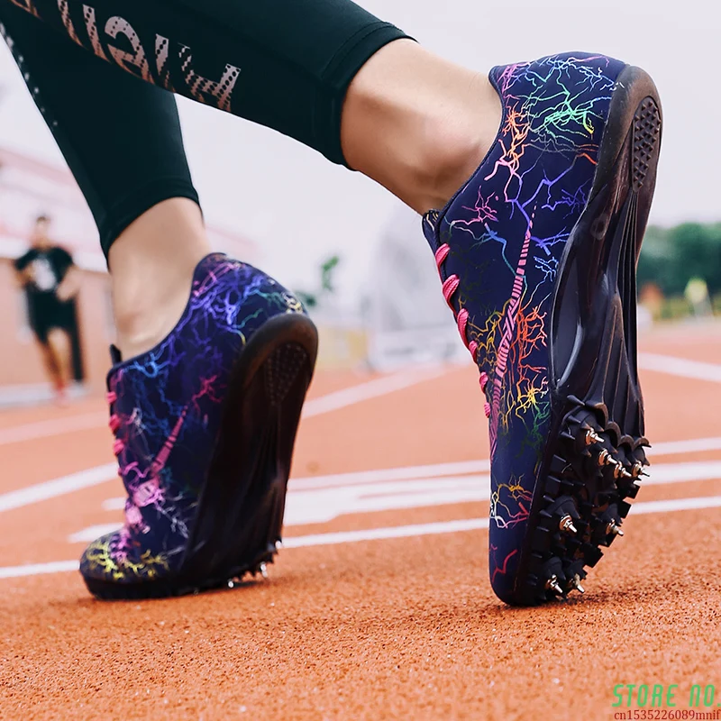 Men Track Field Shoes Women Spikes Sneakers Athlete Running Training ...