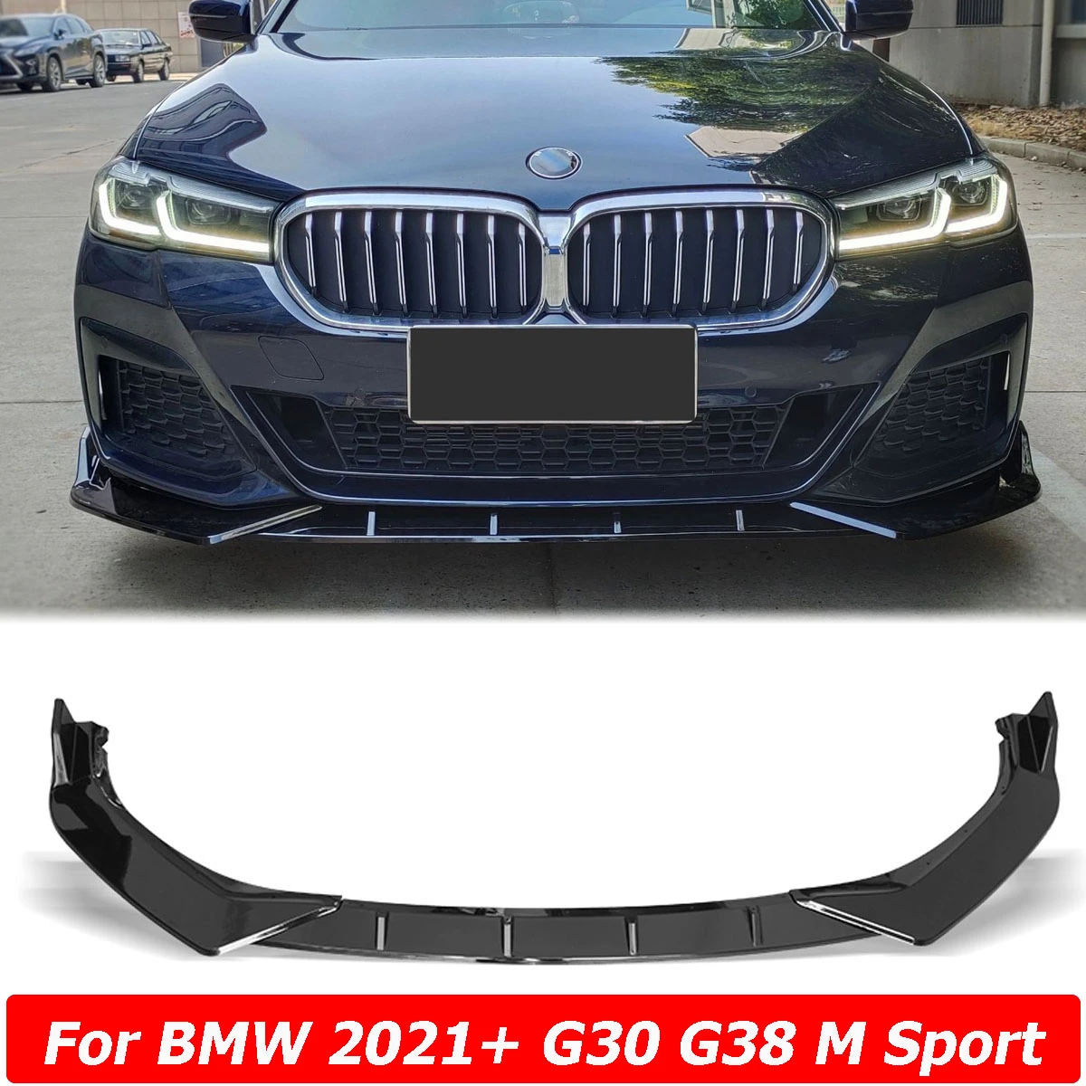 Front Bumper Lip Side Spoiler Splitter Body Kit Guards for BMW G30 G31 ...