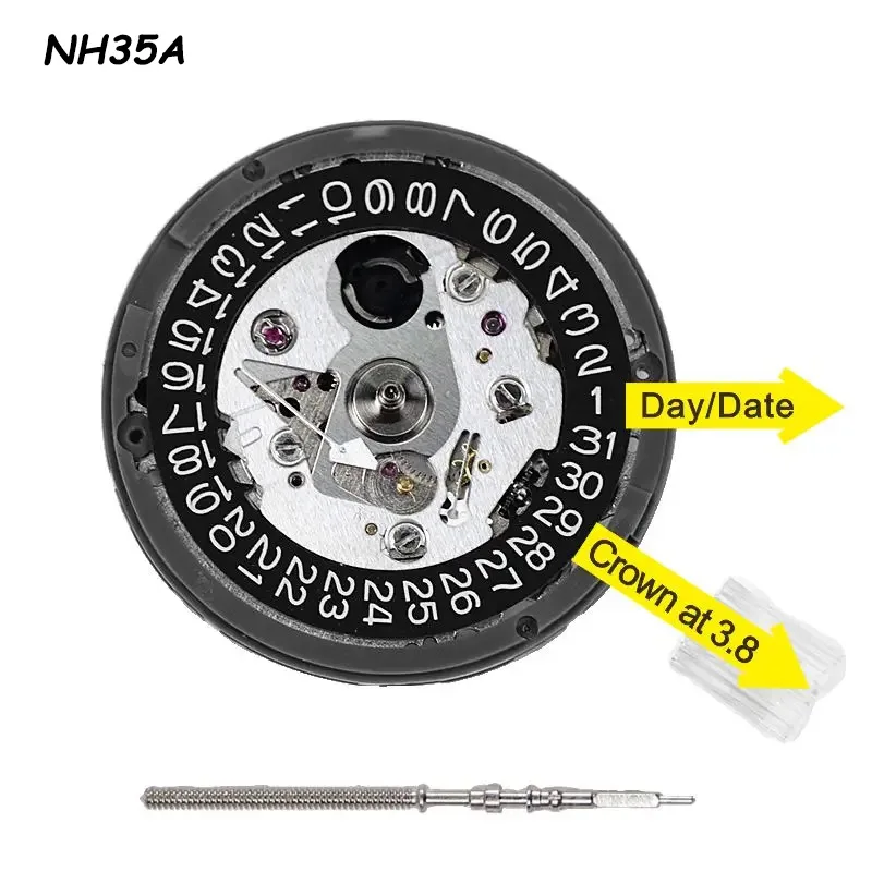 Corona-de-movimiento-NH35-a-escala-de-Color-3-8-3-6-Nh35A-con-fecha ...