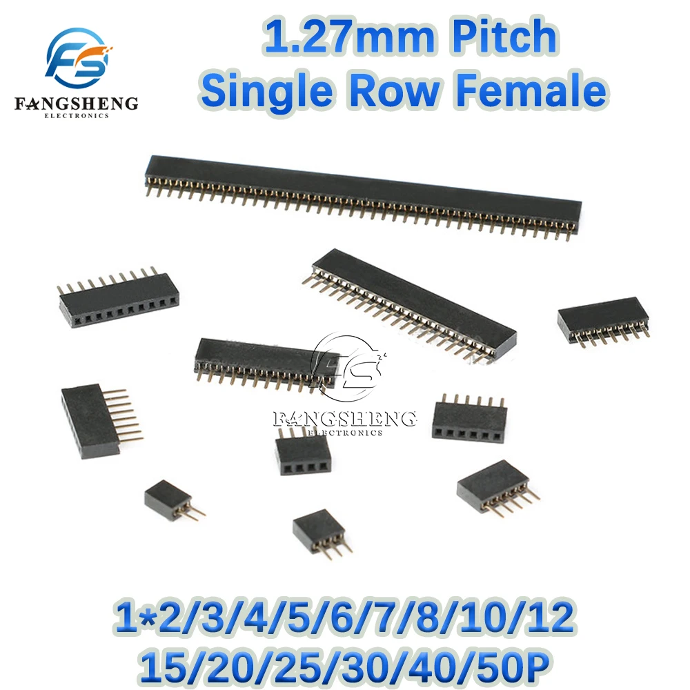 20Pcs-1-27mm-Pitch-1-27-mm-Single-Row-Female-Socket-Pin-Header-PCB ...