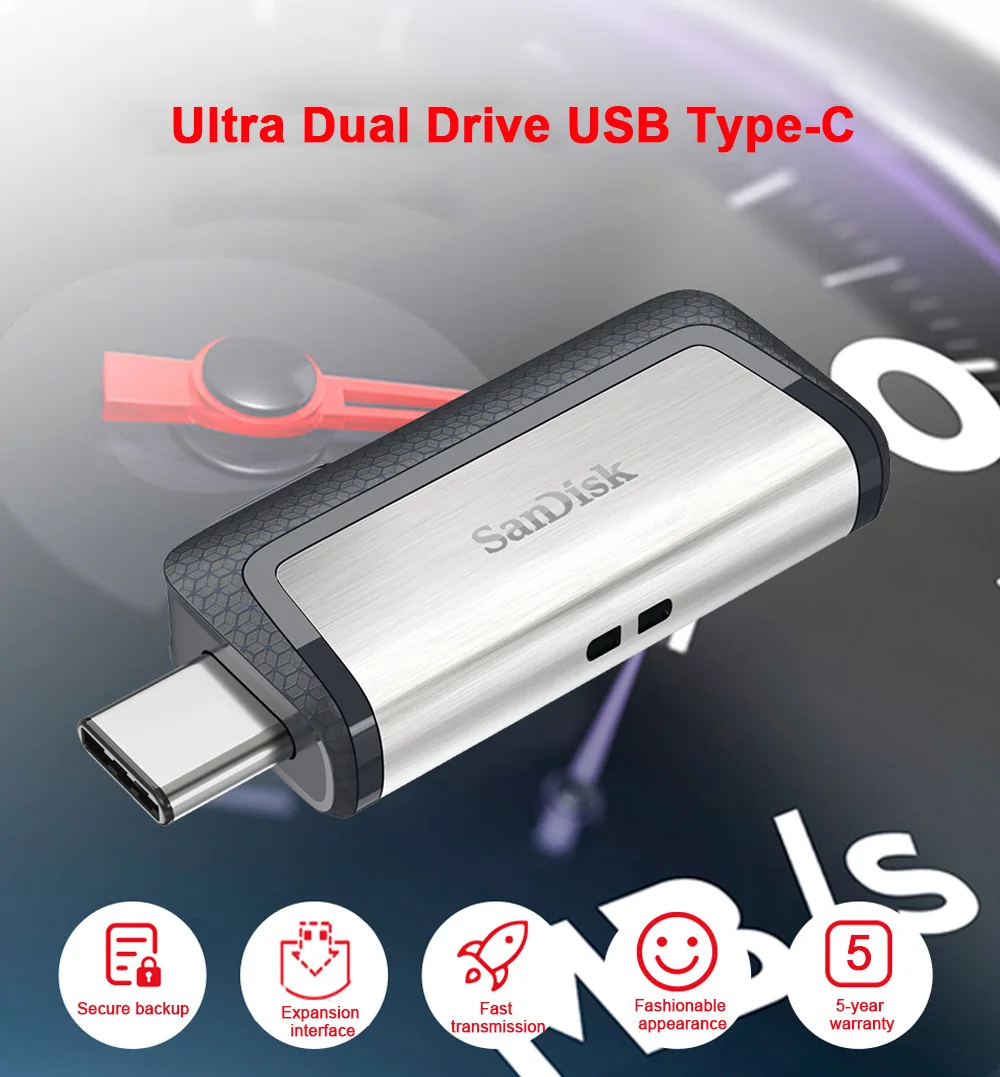 SanDisk-OTG-Type-C-USB-Flash-Drive-64GB-128G-256GB-Ultra-Dual-USB3-1-U ...