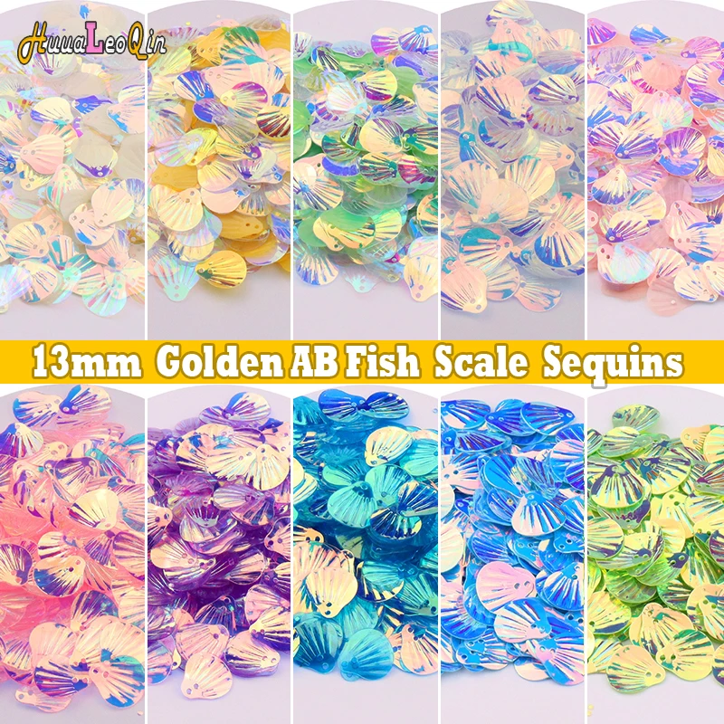 5g-13mm-Golden-Fish-Scale-Sequins-for-Needlework-Jewelry-Making-Loose ...