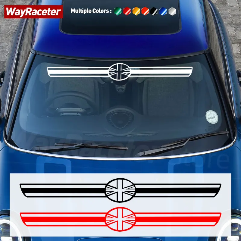 Car Front Windshield Vinyl Decal Union Jack Windscreen Window Sticker ...