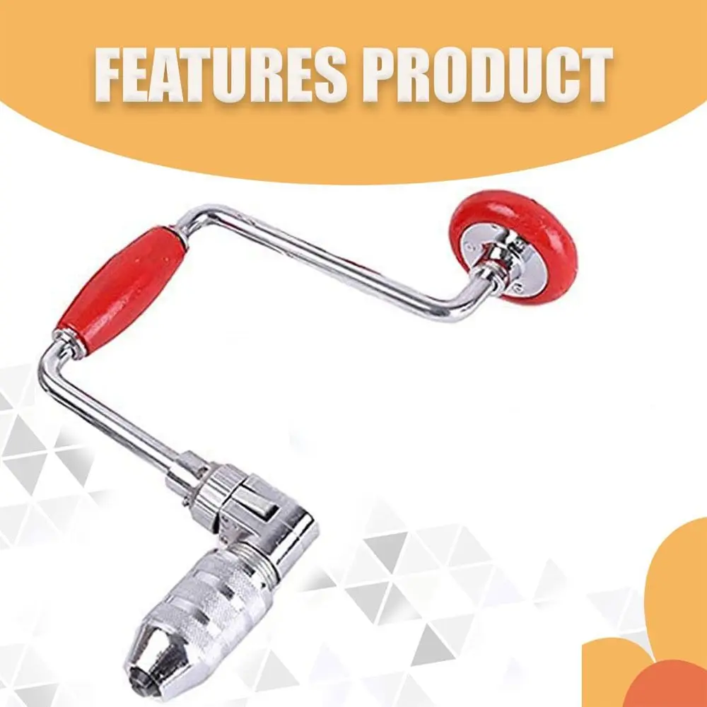 Red-Carpenters-Bit-Brace-Hand-Tool-Ratchet-Steel-and-Plastic-Hand-Crank ...