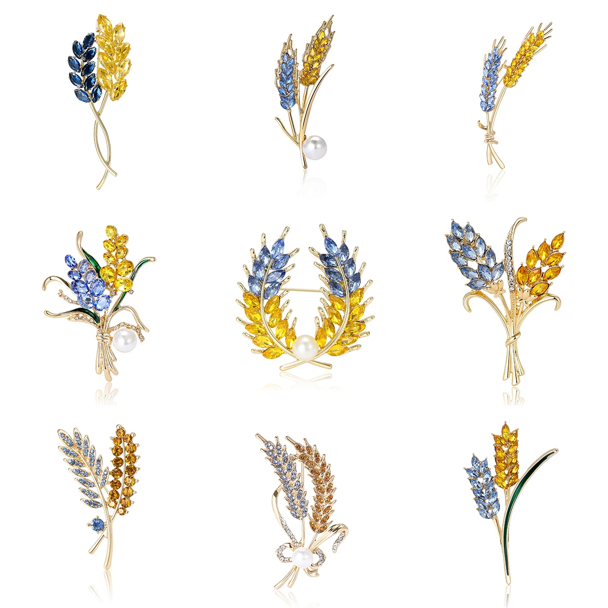 Shiny-Double-Head-Ear-of-Wheat-Brooches-for-Women-Unisex-Ukrainian-Pins ...