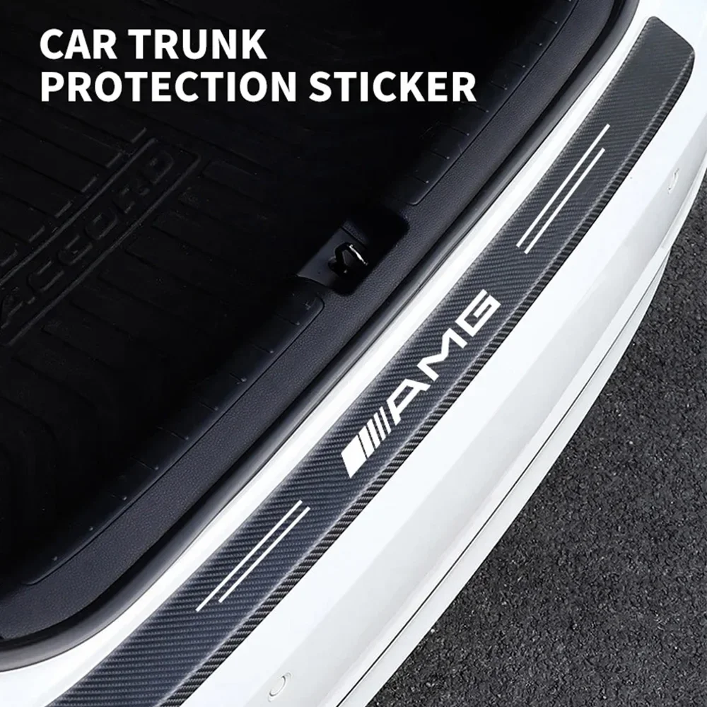 Carbon-Fiber-Car-Rear-Bumper-Trunk-Guard-Protective-Stickers-Decals ...