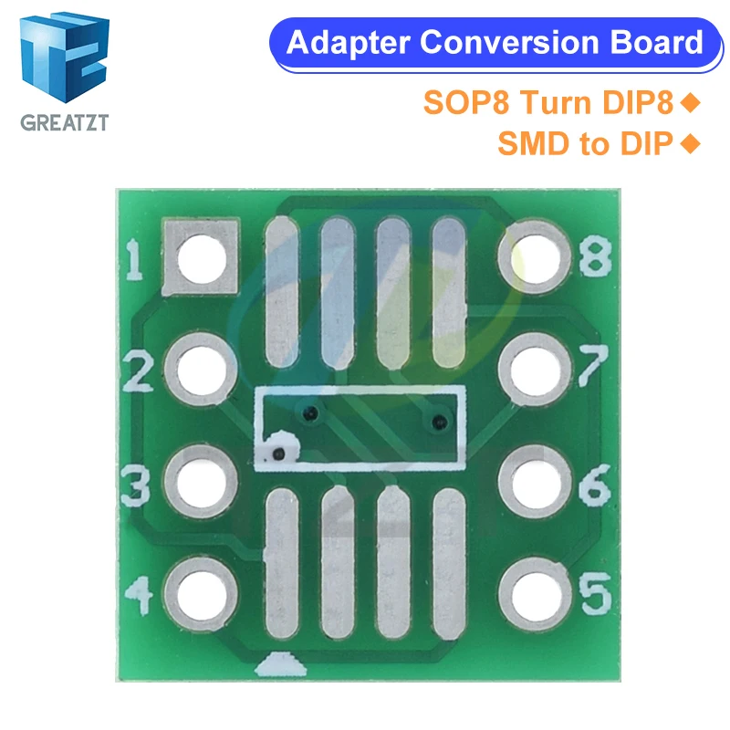 10PCS-SOP8-turn-DIP8-SMD-to-DIP-IC-adapter-Socket-SOP8-TSSOP8-SOIC8 ...