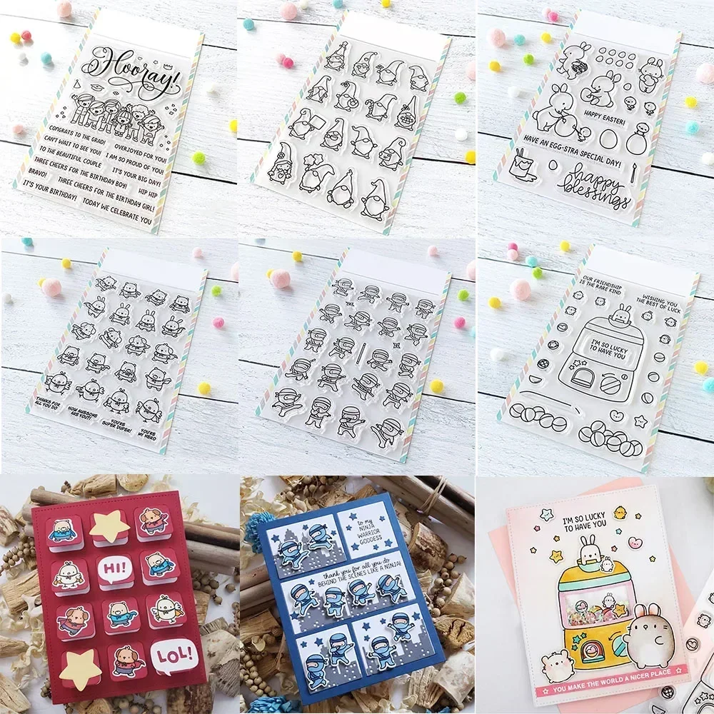 Little Gnome /Ninja /Hero Cutting Dies and Stamps Hooray Wishes ...