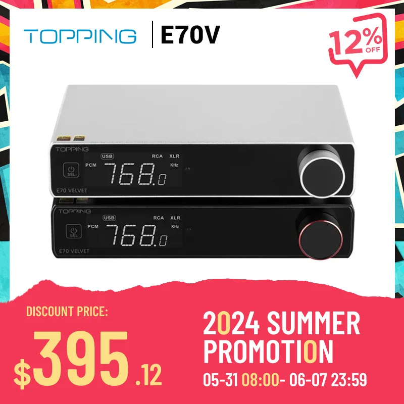 TOPPING-E70-VELVET-AK4499EX-Decoder-XU316-DSD512-PCM768kHz-Bluetooth-5 ...