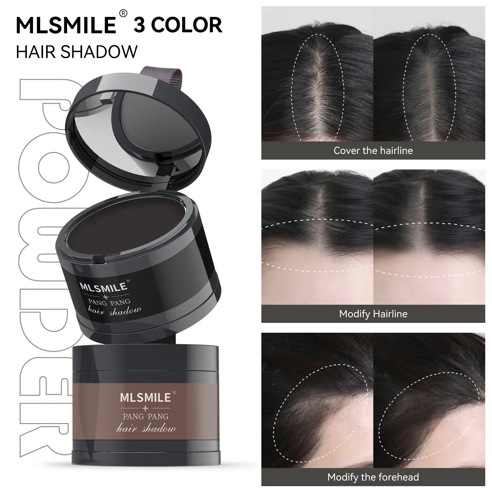 Hairline Repair Pó De Enchimento com Puff, Sevich Fluffy Thin Powder ...